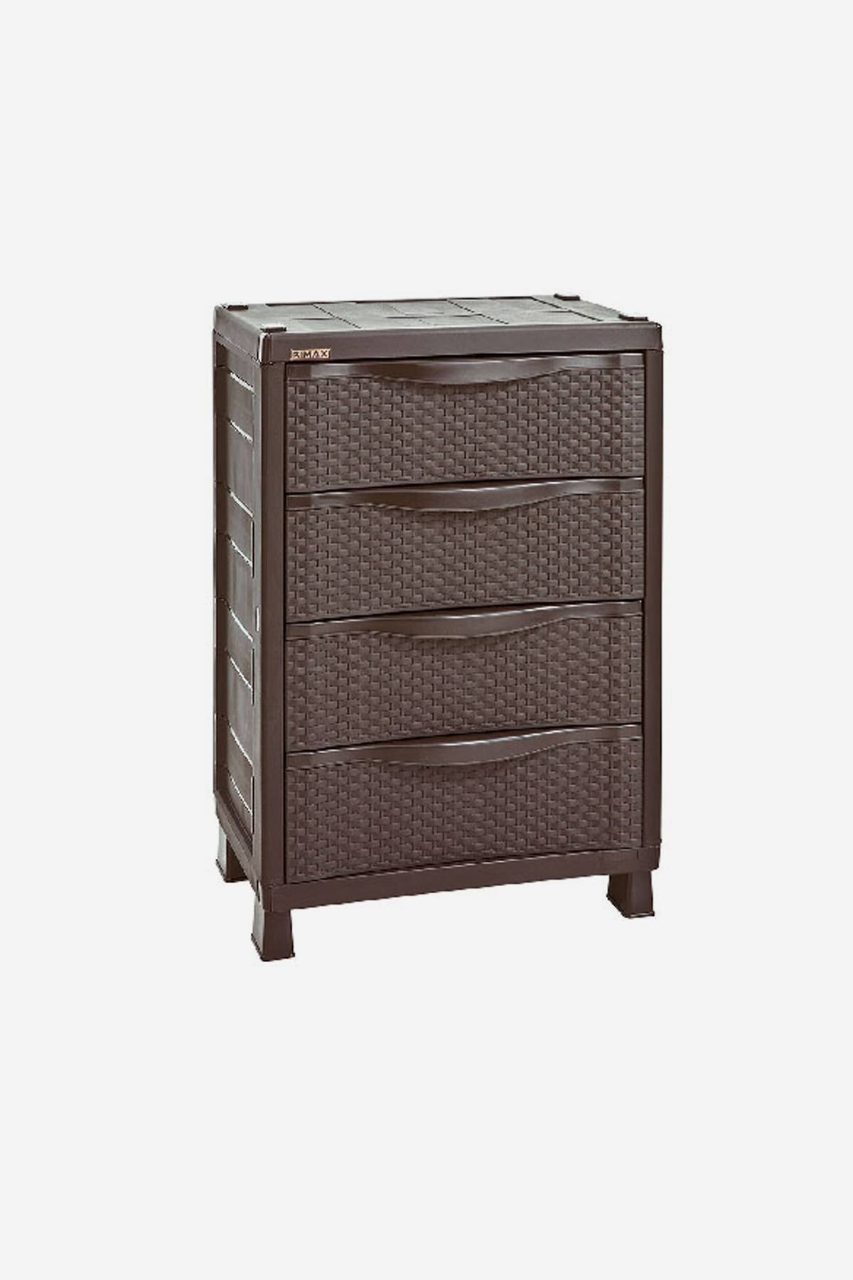 Cajonera Ratán de 4 niveles Rimax | De Prati Tienda Online