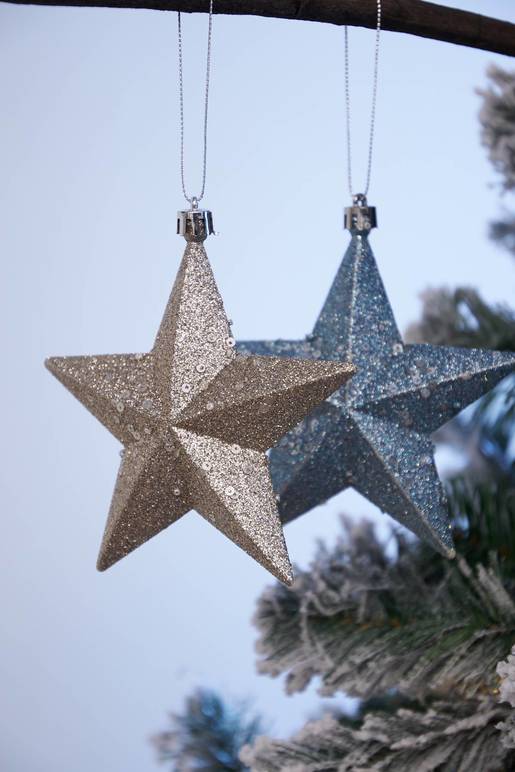 Set Estrella Colgante con Escarcha Deconova Christmas X4 | Deprati ...