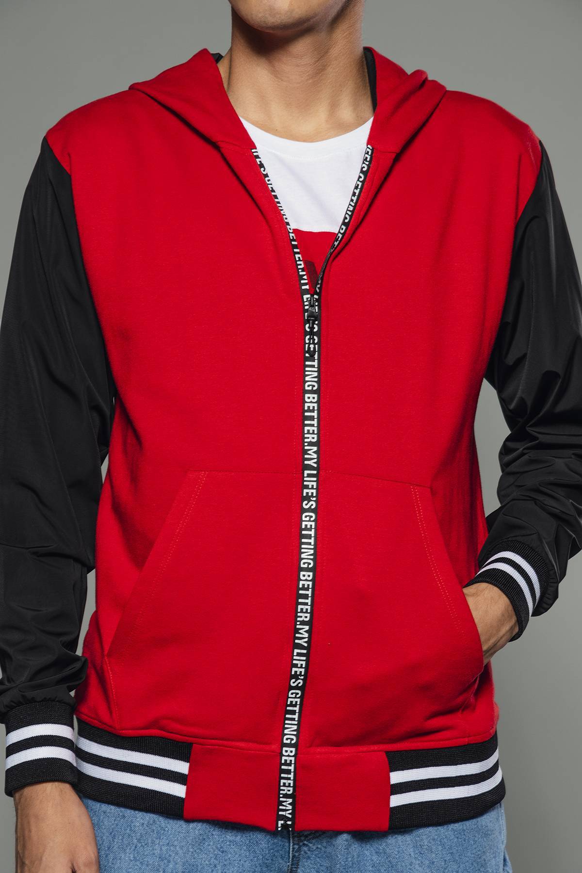 Chompa Mangas en Contraste H&O Trybu | De Prati Tienda Online