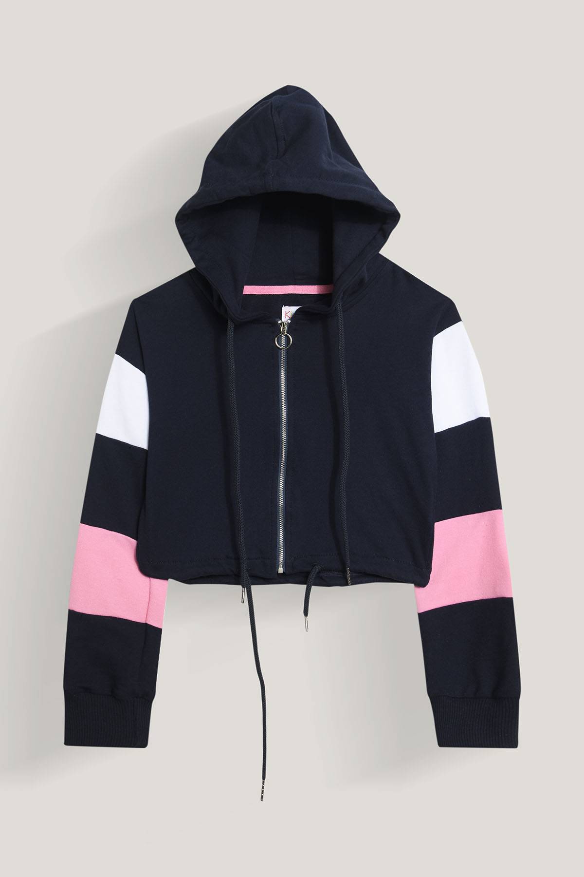 Chompa Fleece Semi Crop con Capucha Kiddo | De Prati Tienda Online