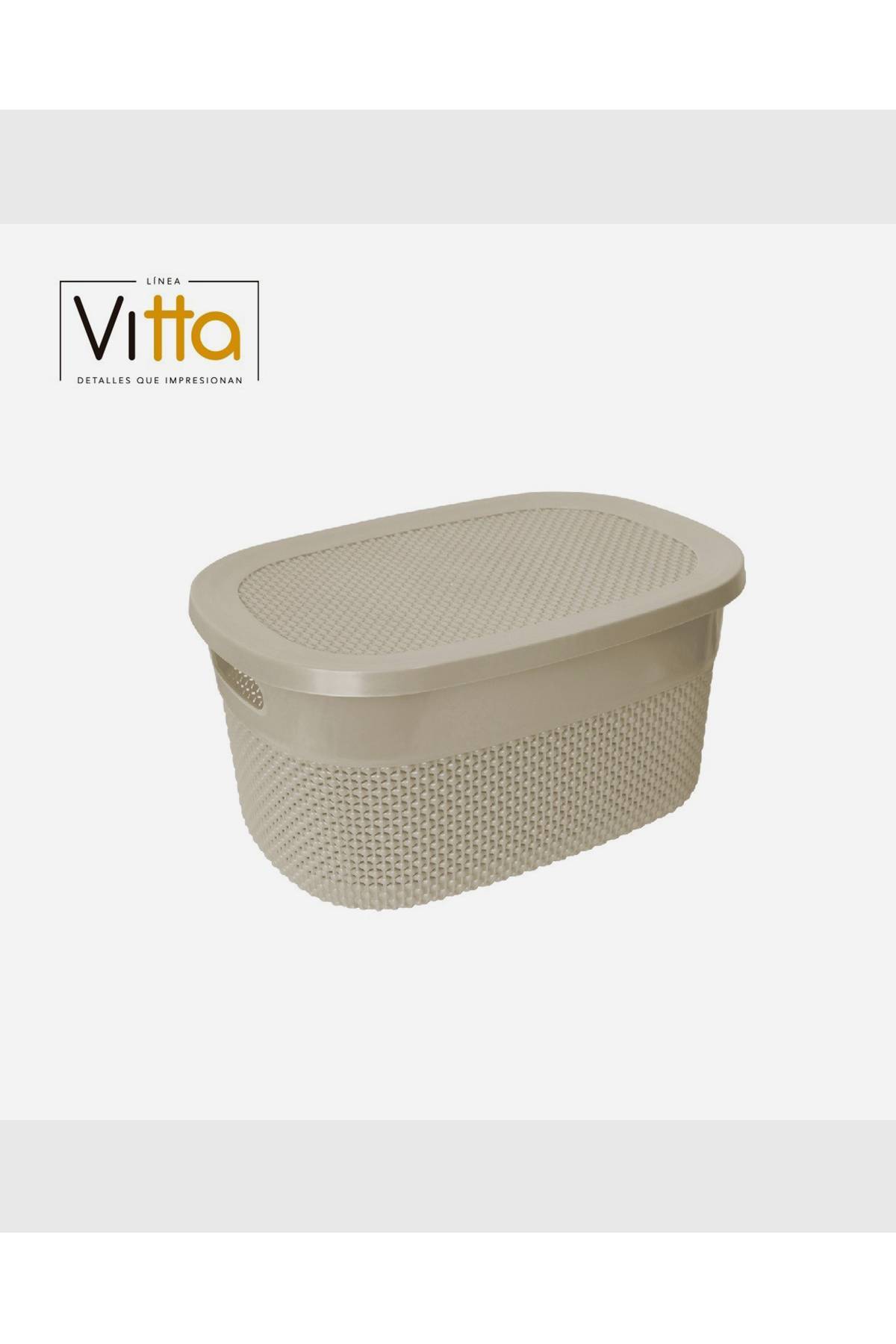 Canasta Vitta Beige Pica | Deprati Tienda Online