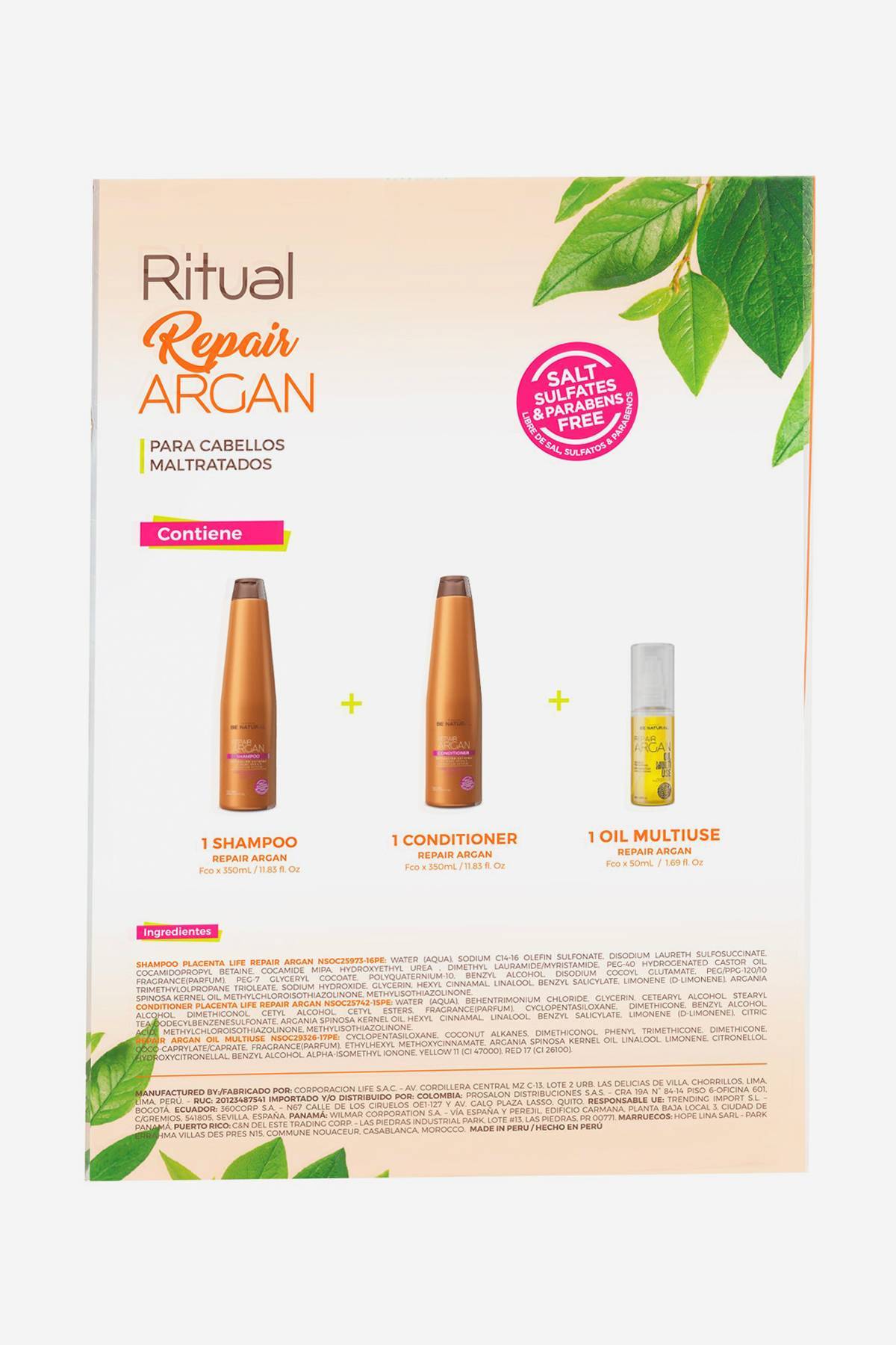 Set Repair Argan Placenta Life x3 | Deprati Tienda Online