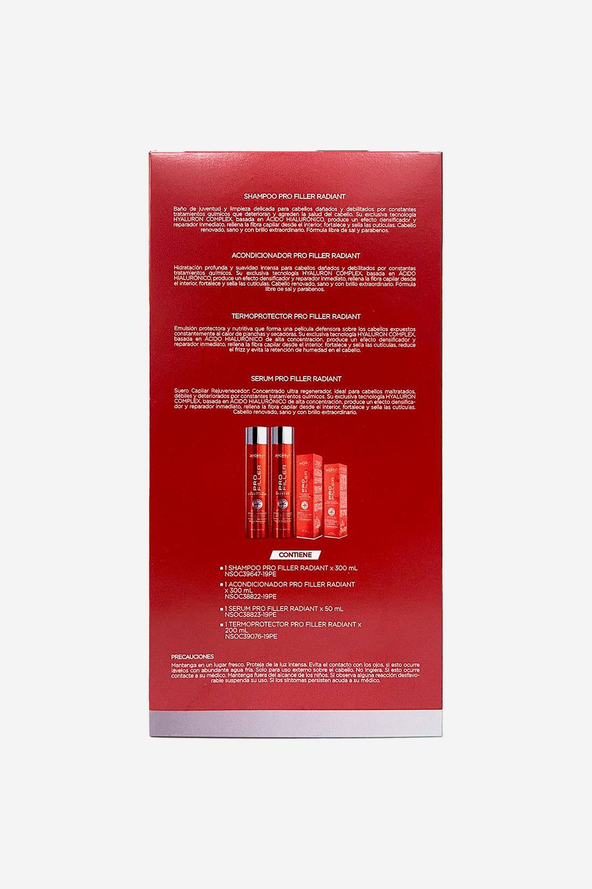 Set Pro Filler Radiant x 4 | De Prati Tienda Online