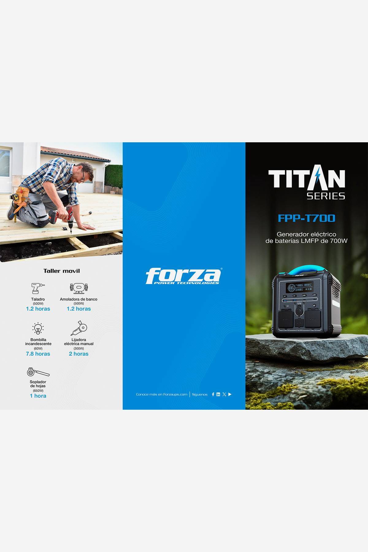 Central Eléctrica Portátil Forza FPP-T700 | Deprati Tienda Online