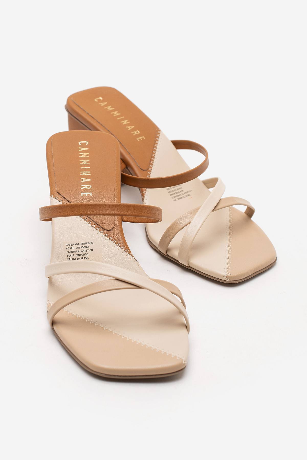 Tacón Cuadrado de Tiras Finas Camminare | Deprati Tienda Online