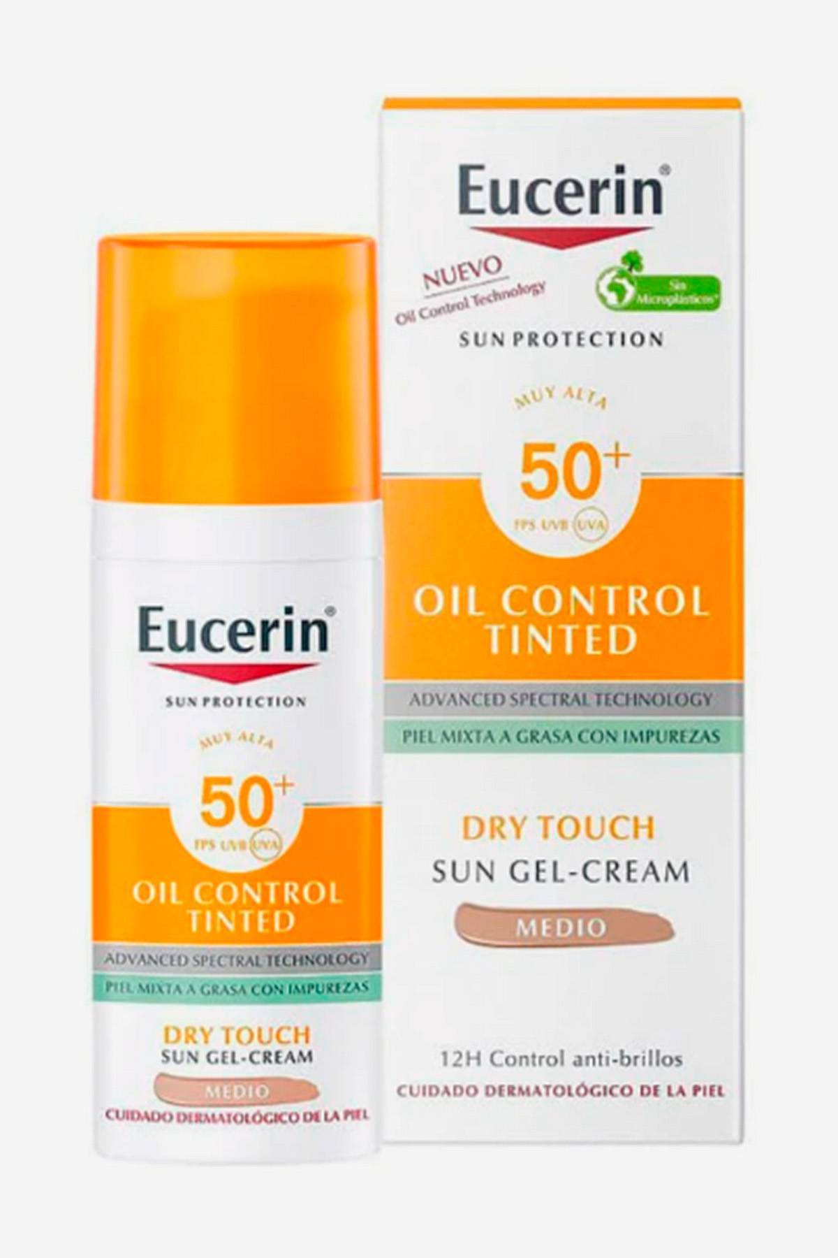 Protector Solar Facial Oil Control Eucerin Tono Medio 50ml | Deprati ...
