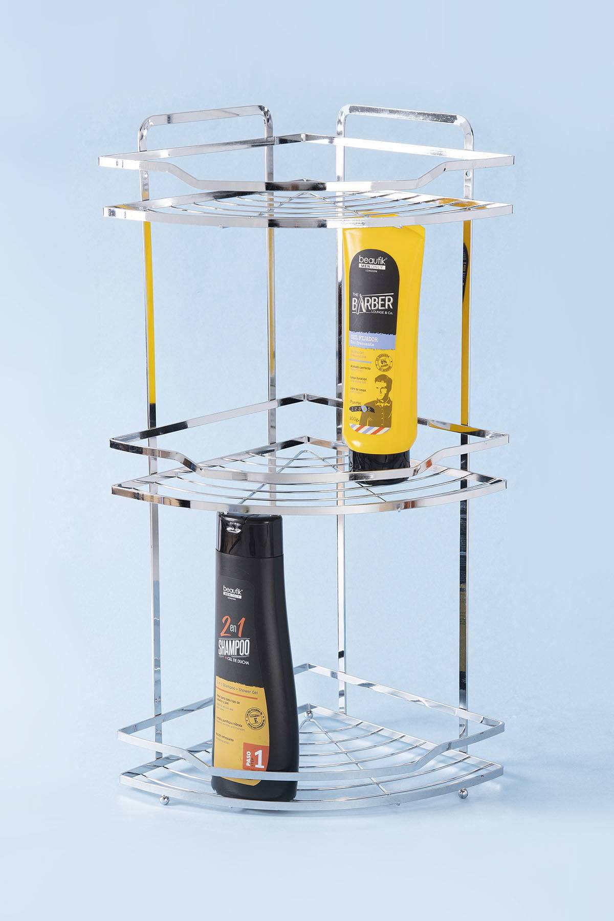 Repisa de metal 3 niveles Creative Plateado | De Prati Tienda Online