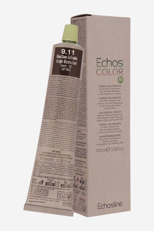 Tinte en Crema Vegano Echos Line 9.11 Rubio Clarísimo Extra Frío | Deprati Tienda Online
