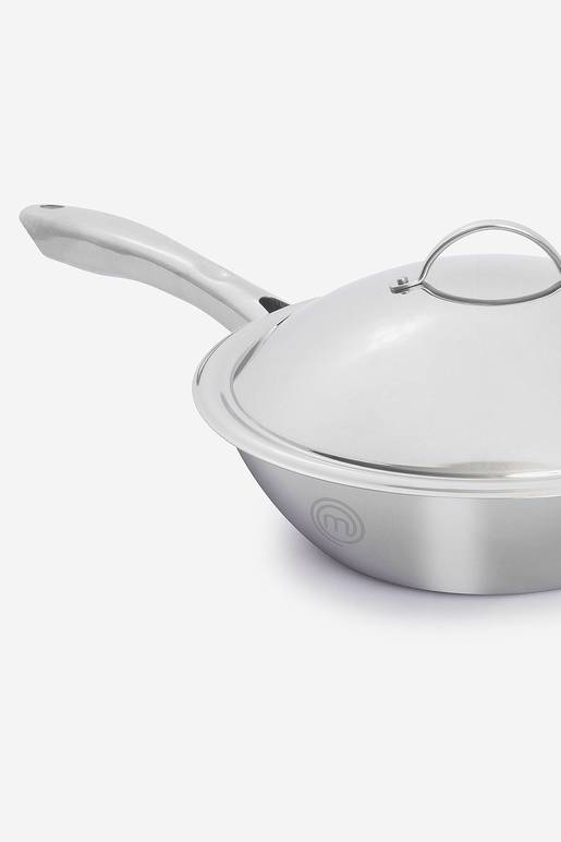 Wok de acero inoxidable Umco Triply MasterChef | De Prati Tienda Online