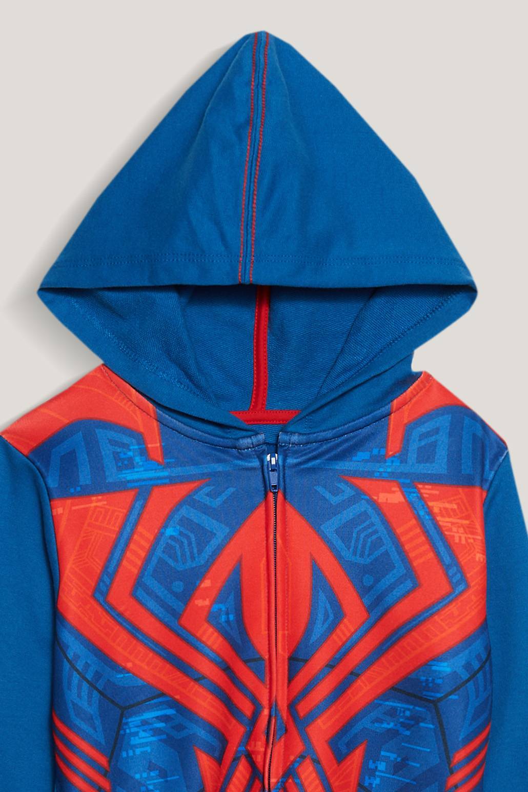 Chompa Estampada con Antifaz en Capucha Spider-Man | De Prati Tienda Online