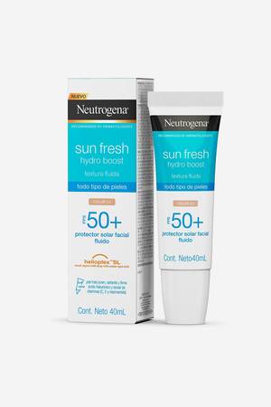 Protector Solar Facial Sun fresh Derm care FPS 70 Neutrogena Tono Medio ...