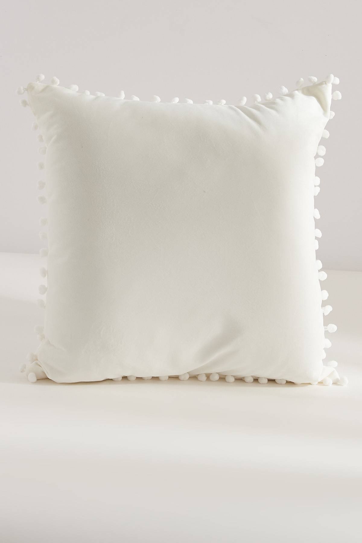 Cojín Pompom Blanco Deconova | Deprati Tienda Online