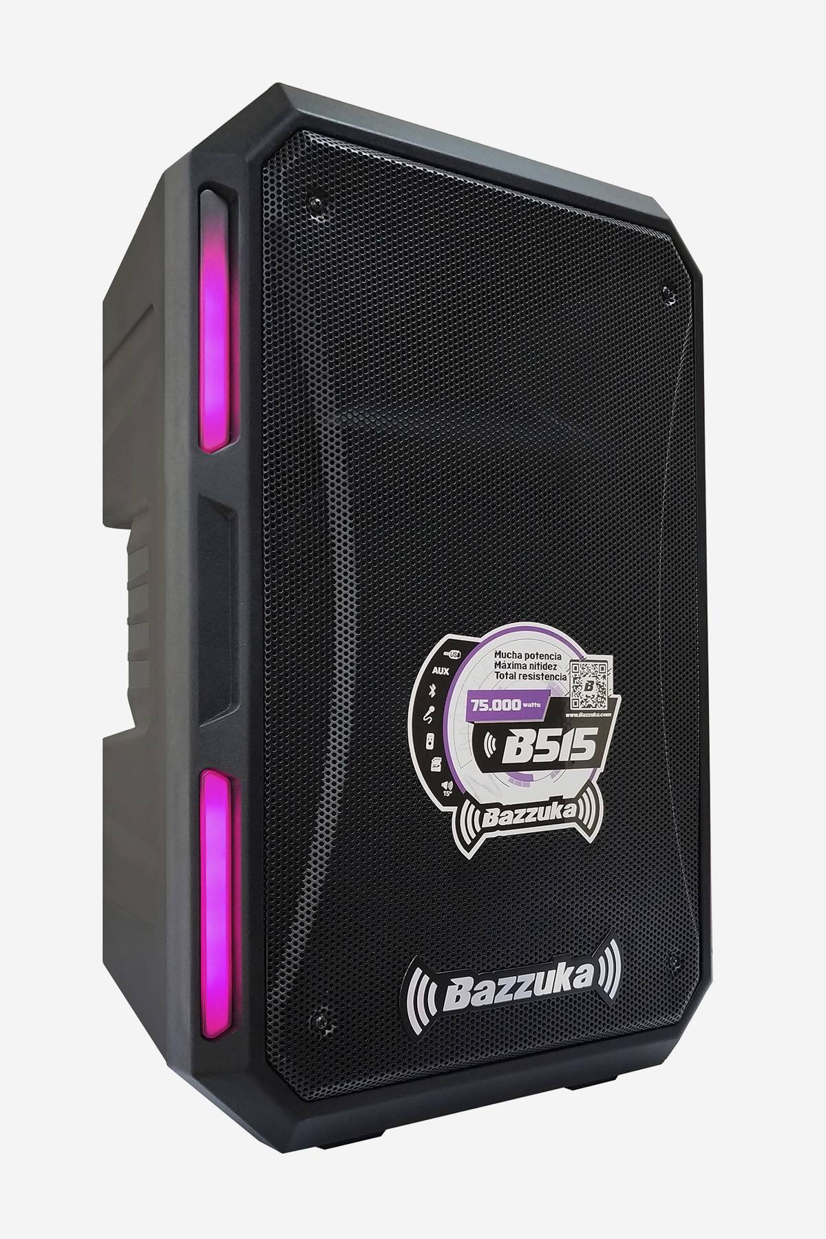 Parlante Amplificado Portable Bazzuka FT-BZK B515 Negro | Deprati Tienda Online