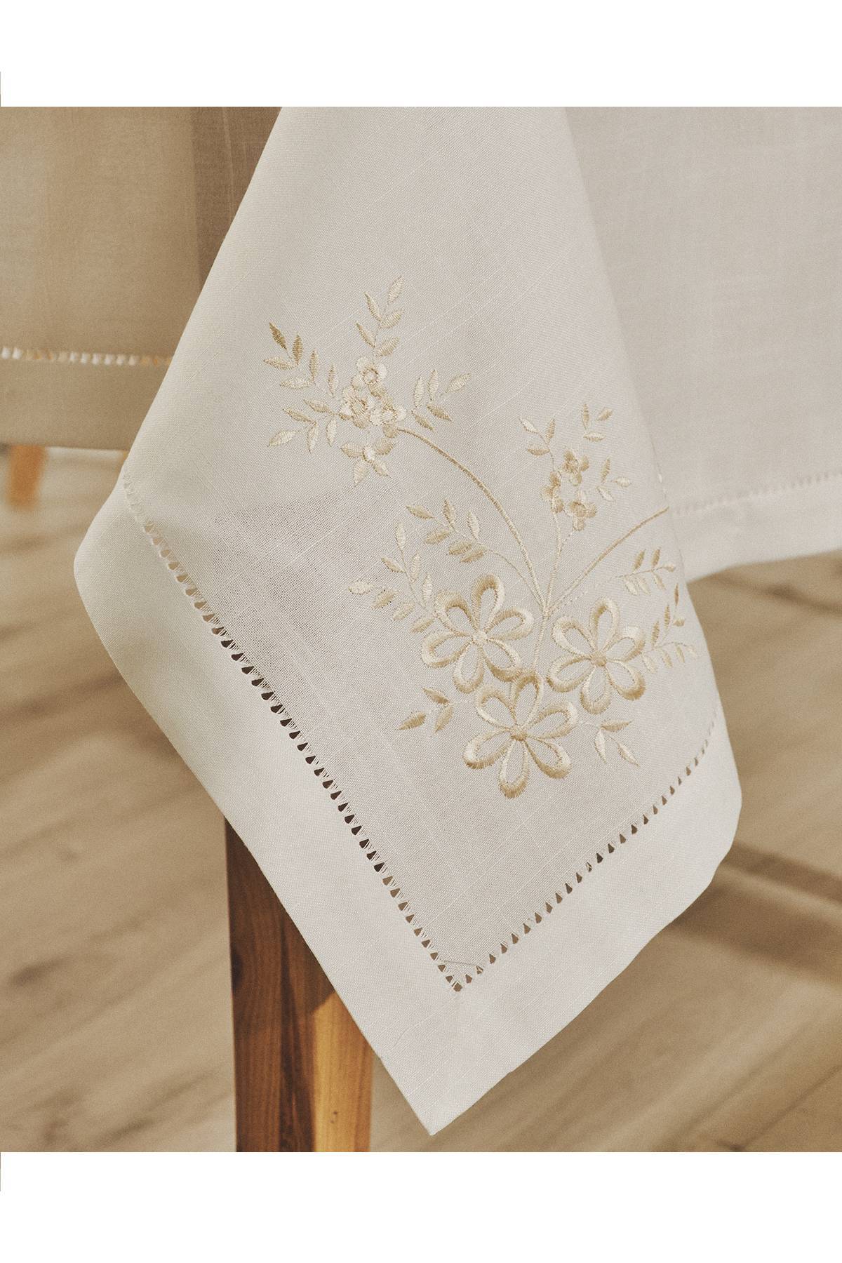 Mantel Rectangular Blanco con Bordado 12 Puestos | Deprati Tienda Online