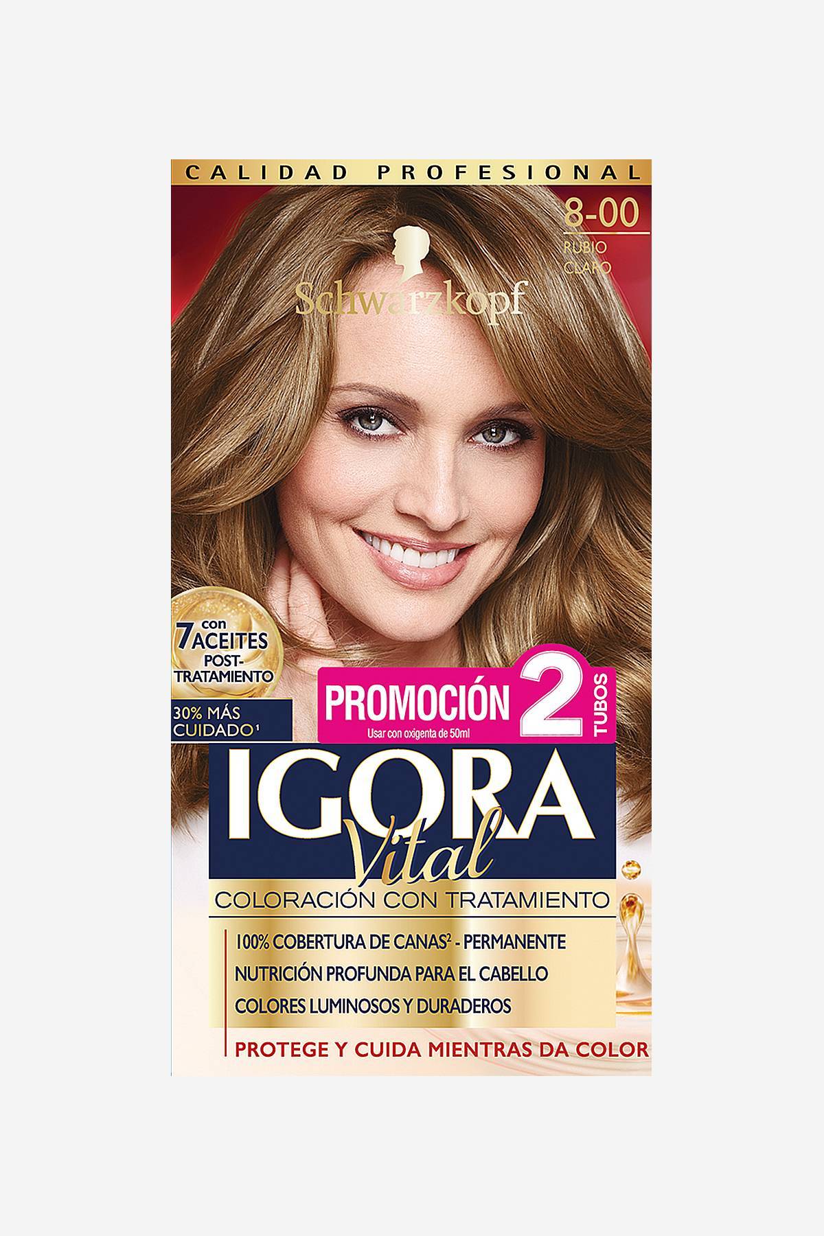 Tinte Igora Vital 8-00 Rubio Claro | Deprati Tienda Online