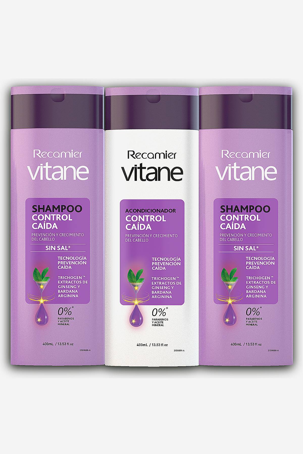 Set Shampoo + Acondicionador Control Caída Vitane X3 | De Prati Tienda ...
