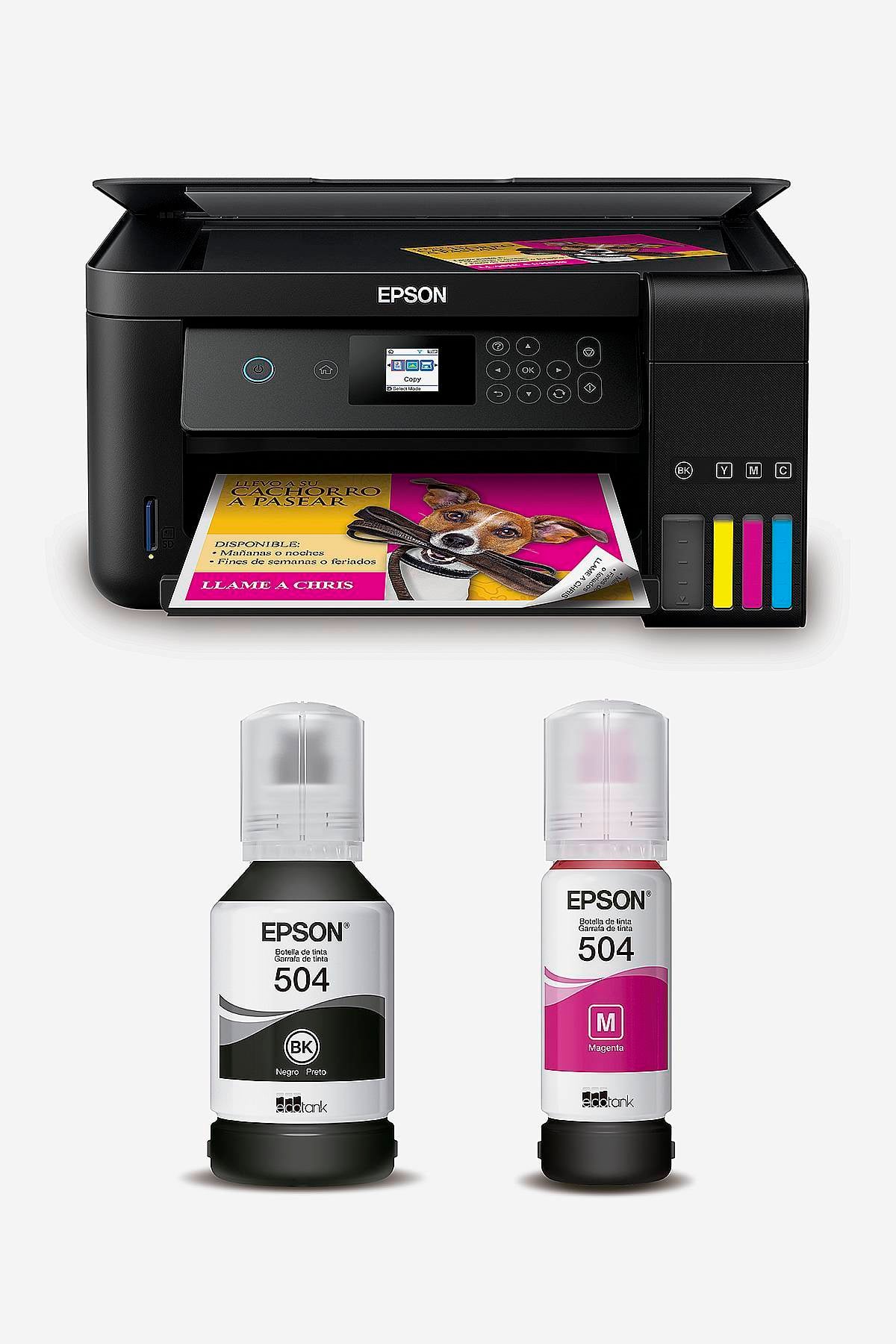 Impresora Epson EcoTank L4160 + 2 Botellas de Tinta | Deprati Tienda Online