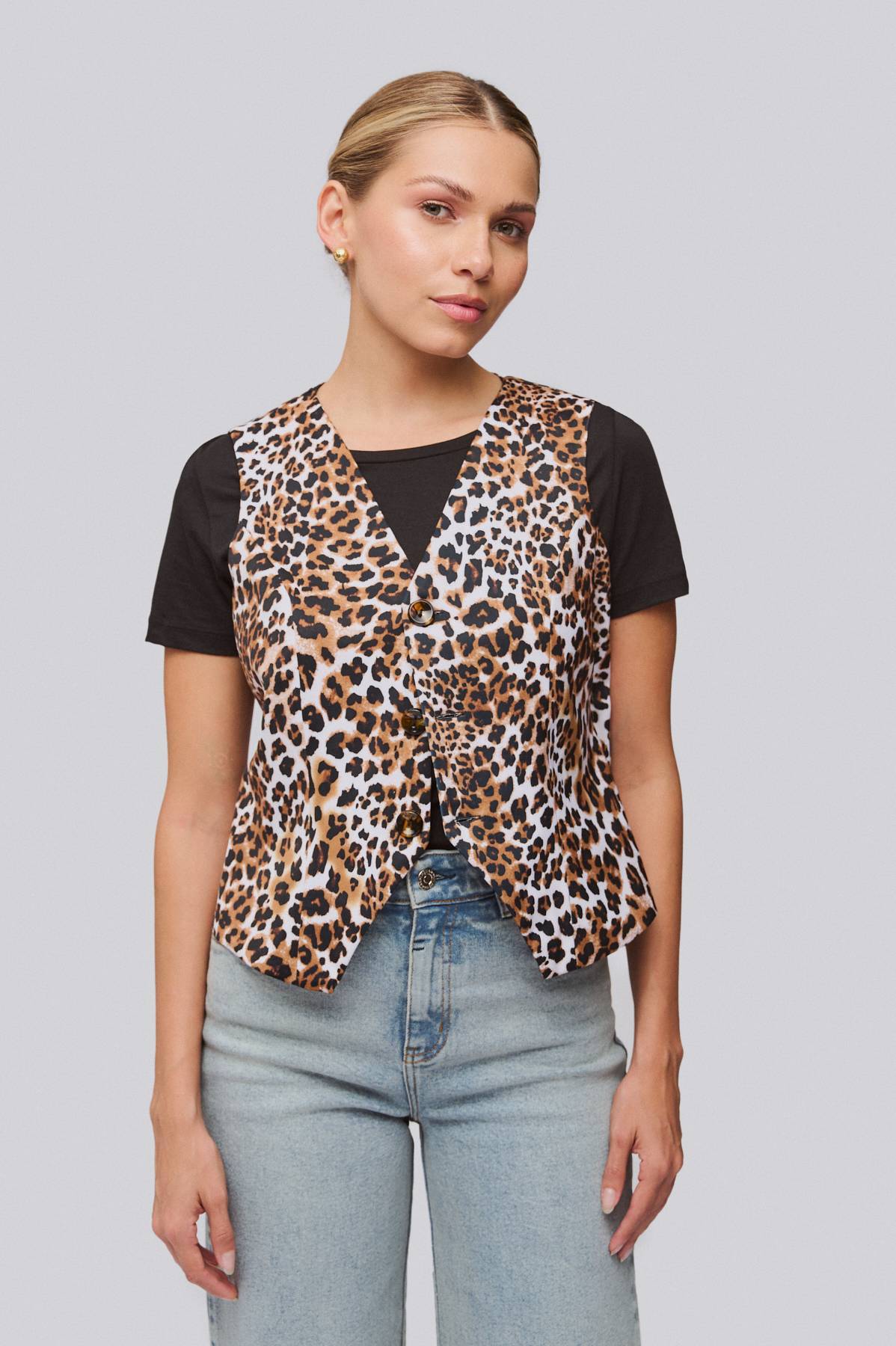 Chaleco Animal Print H&O | Deprati Tienda Online