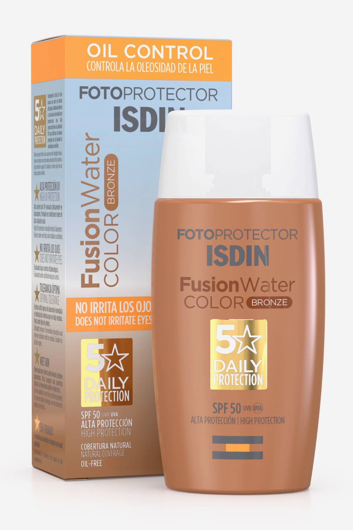 Protector Solar Facial Fusion Water Color Isdin Bronze SPF 50 | Deprati ...