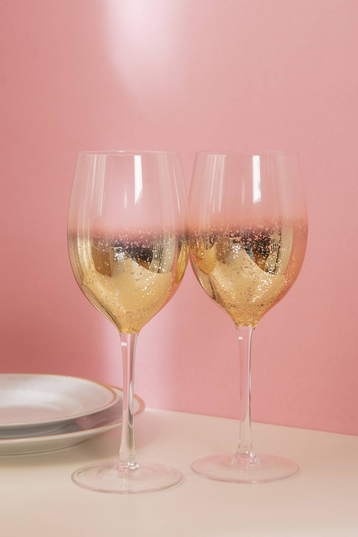 Set de Copas de Vidrio con Detalle Dorado Concepts x2 | Deprati Tienda ...