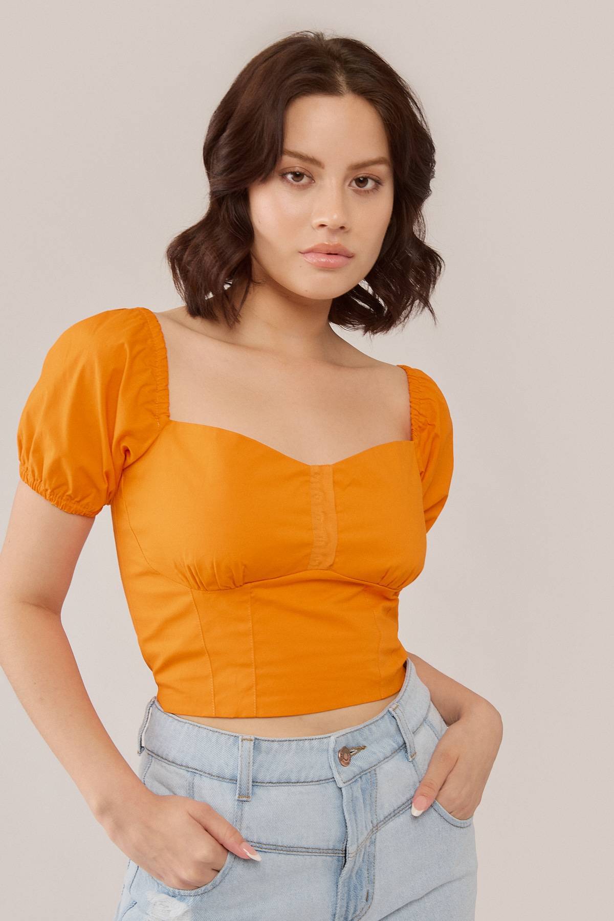 Blusa Semi Crop con Botones H&O | De Prati Tienda Online