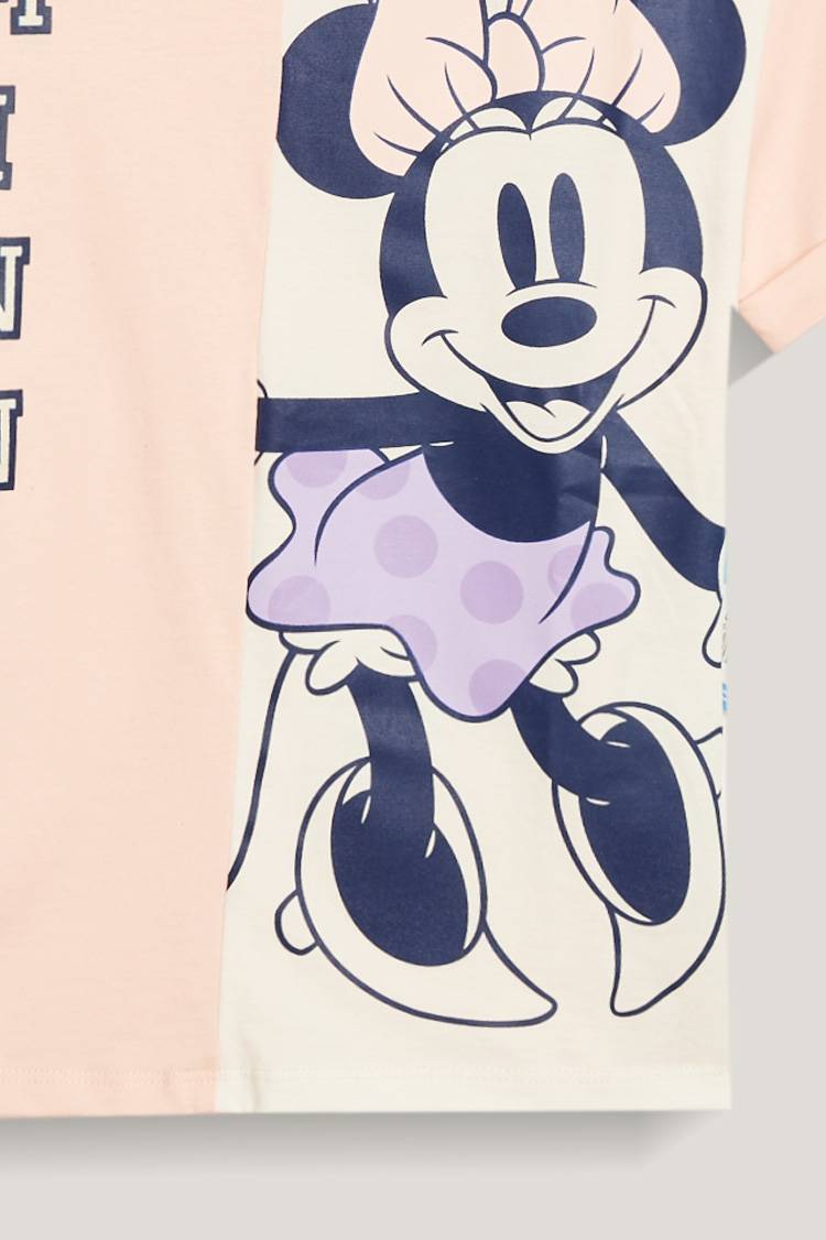 Camiseta con Cortes y Estampado Minnie Mouse | De Prati Tienda Online