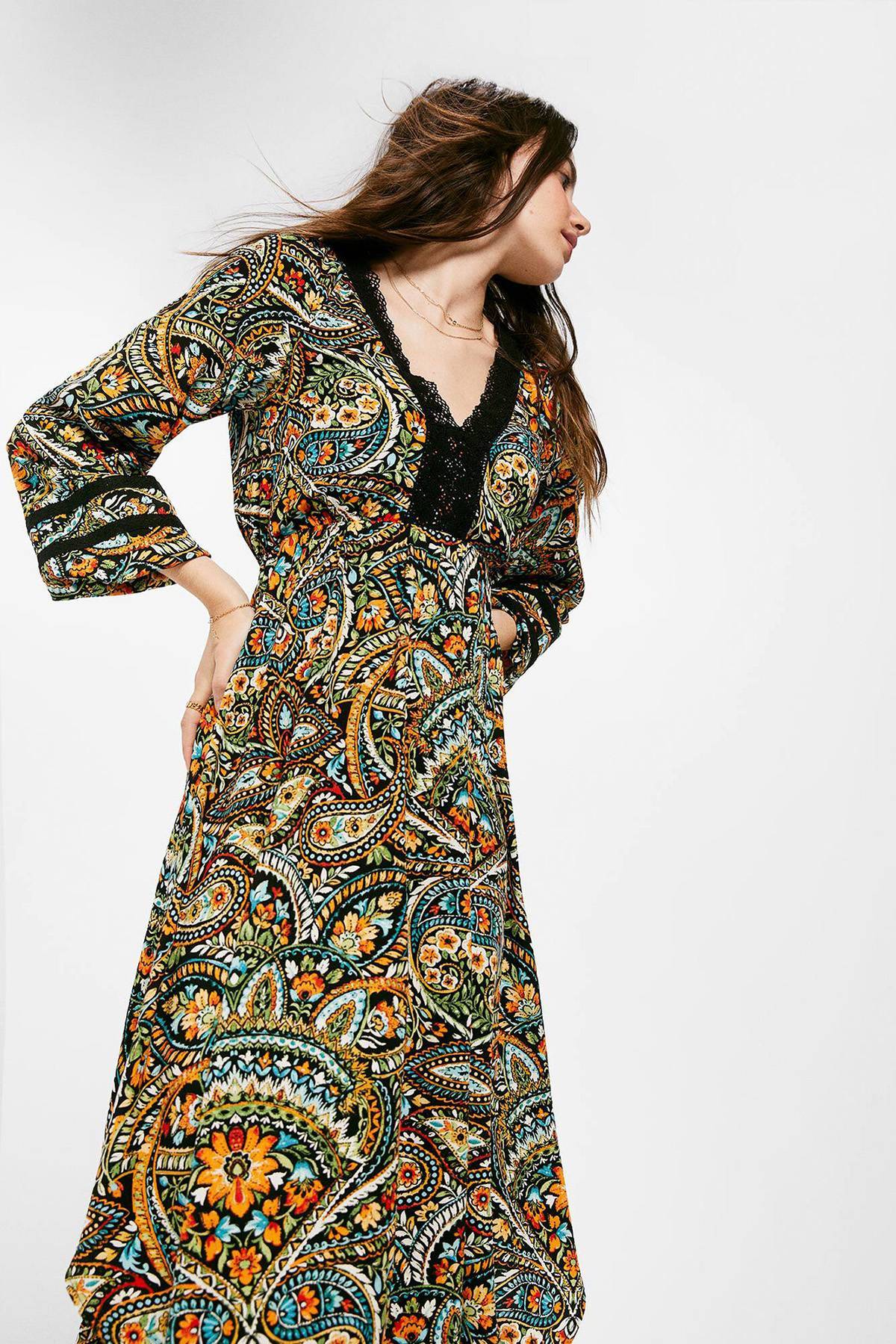 Vestido Midi Prints Springfield | De Prati Tienda Online