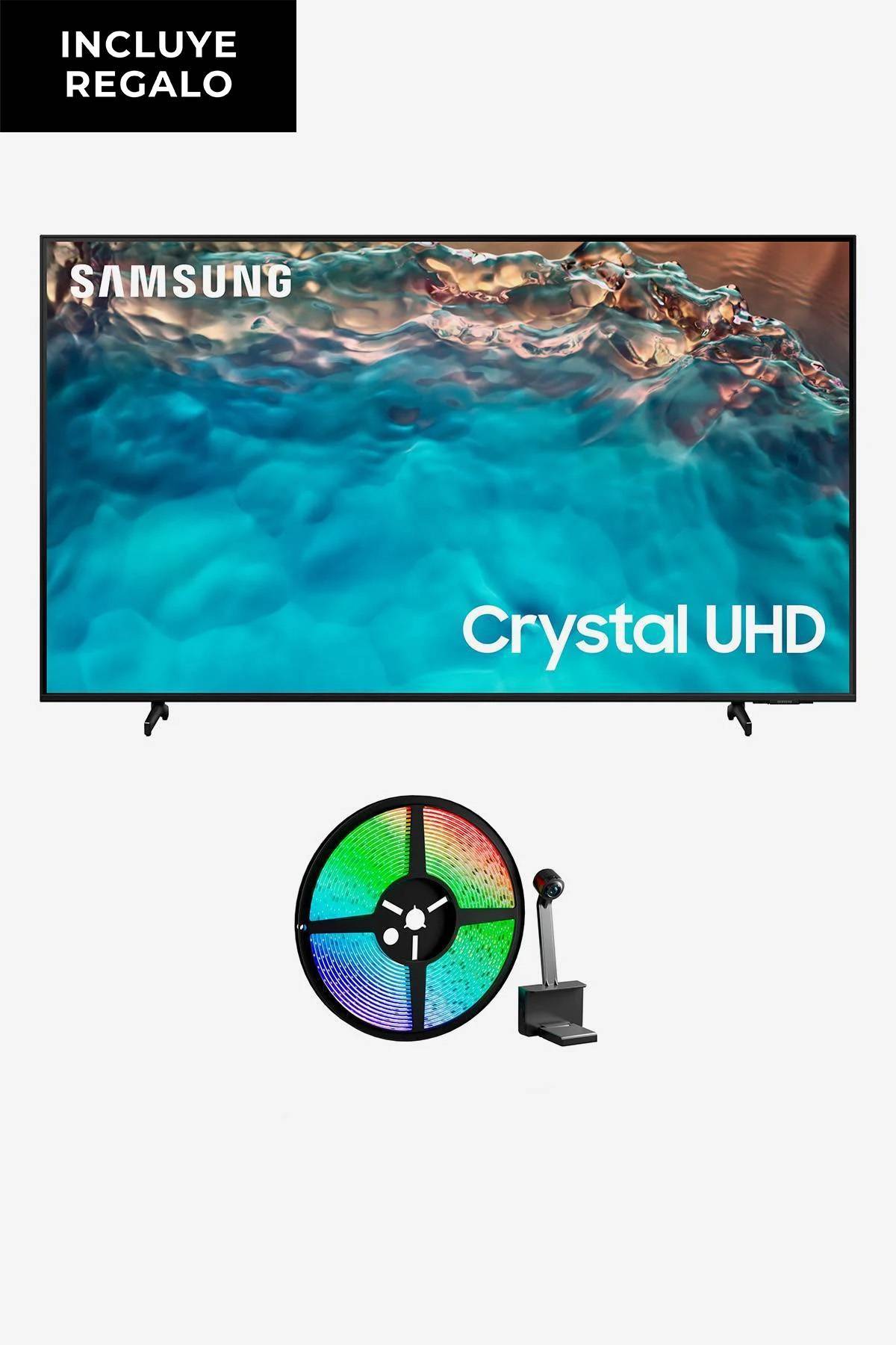 Smart TV Crystal UHD 4K 65" Samsung UN65BU8000PCZE + Gratis Cinta LED ...