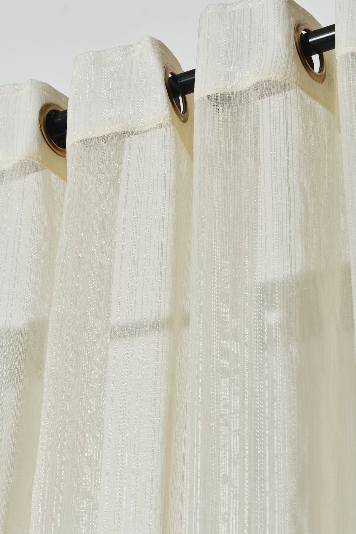 Visillo Ivory con Rayas Tergal Deconova | Deprati Tienda Online