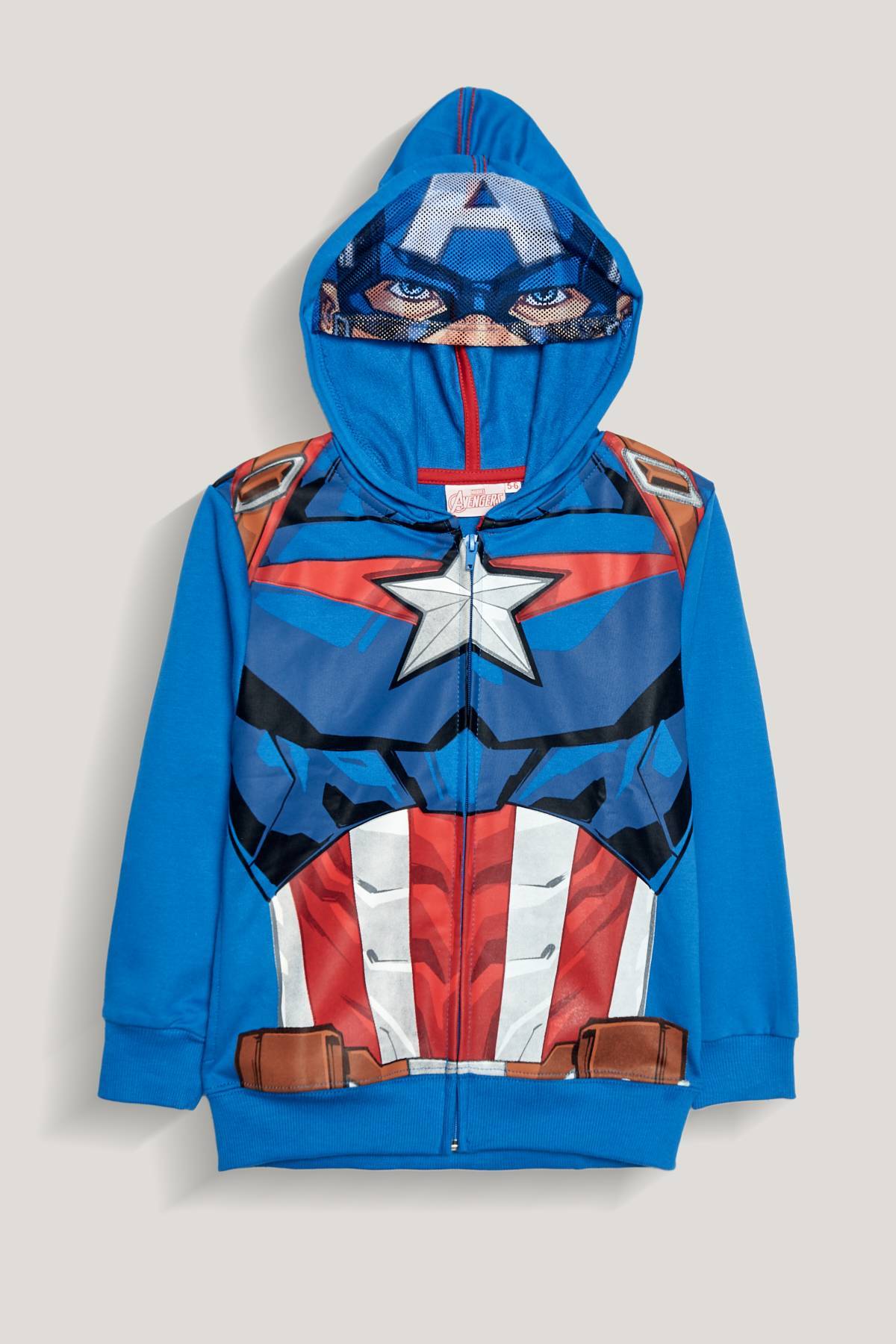 Chompa Estampada Tipo Disfraz con Capucha Avengers | Deprati Tienda Online