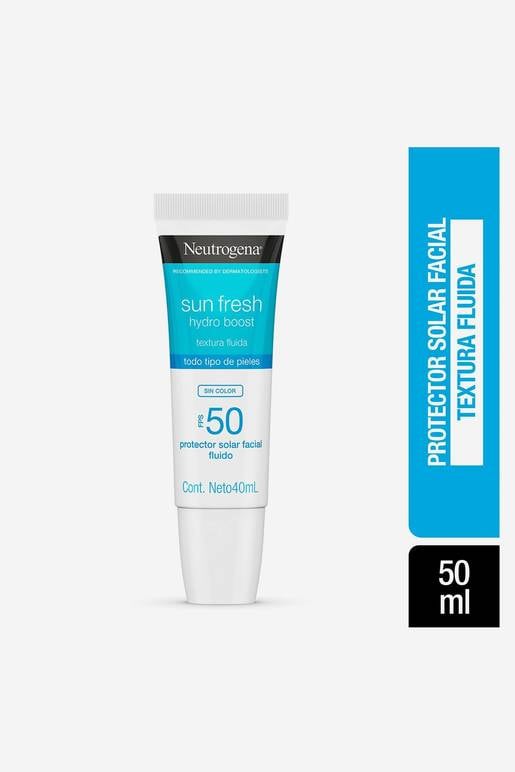 Protector Solar Sun Fresh Hydro Boost Sin Color FPS 50 Neutrogena 40 ml ...