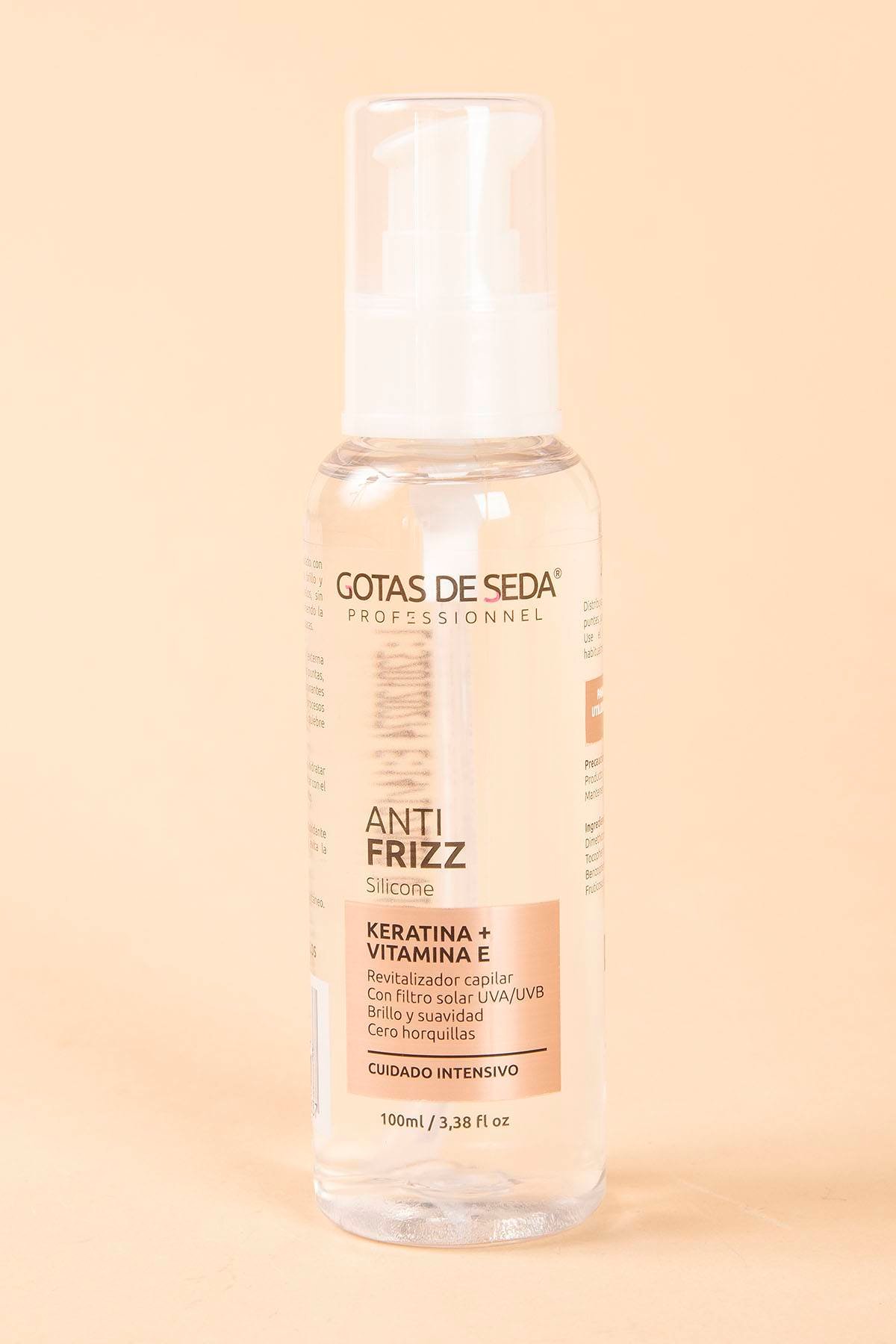 Silicona Antifrizz con Vitamina E y Keratina Gotas de Seda 100ml | Deprati Tienda Online