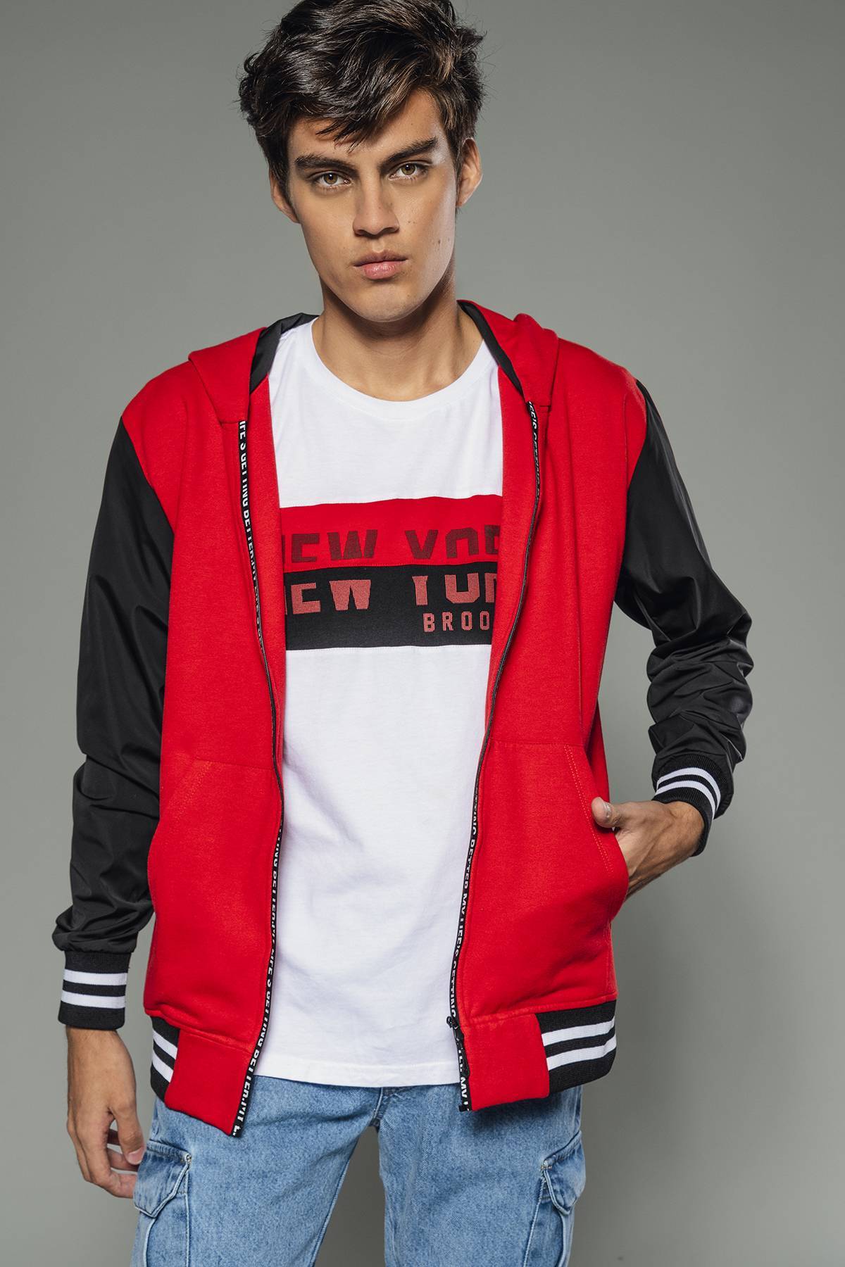 Chompa Mangas en Contraste H&O Trybu | De Prati Tienda Online